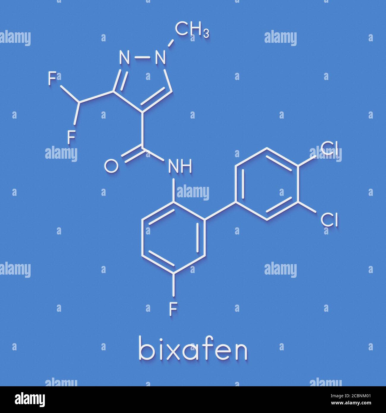Bixafen fungicide molecule. Skeletal formula Stock Photo - Alamy