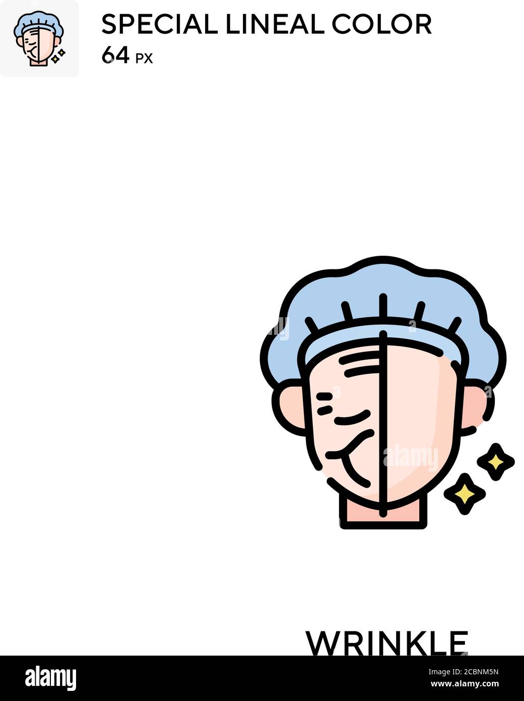 Wrinkle Special lineal color vector icon. Wrinkle icons for your ...