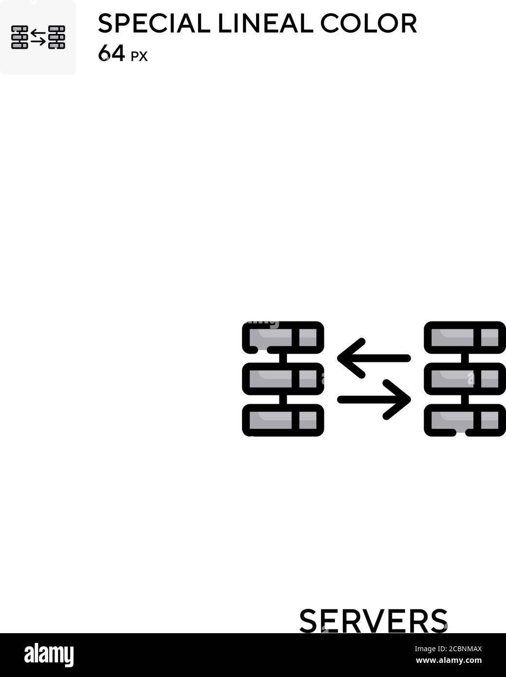 Servers Special lineal color vector icon. Servers icons for your ...