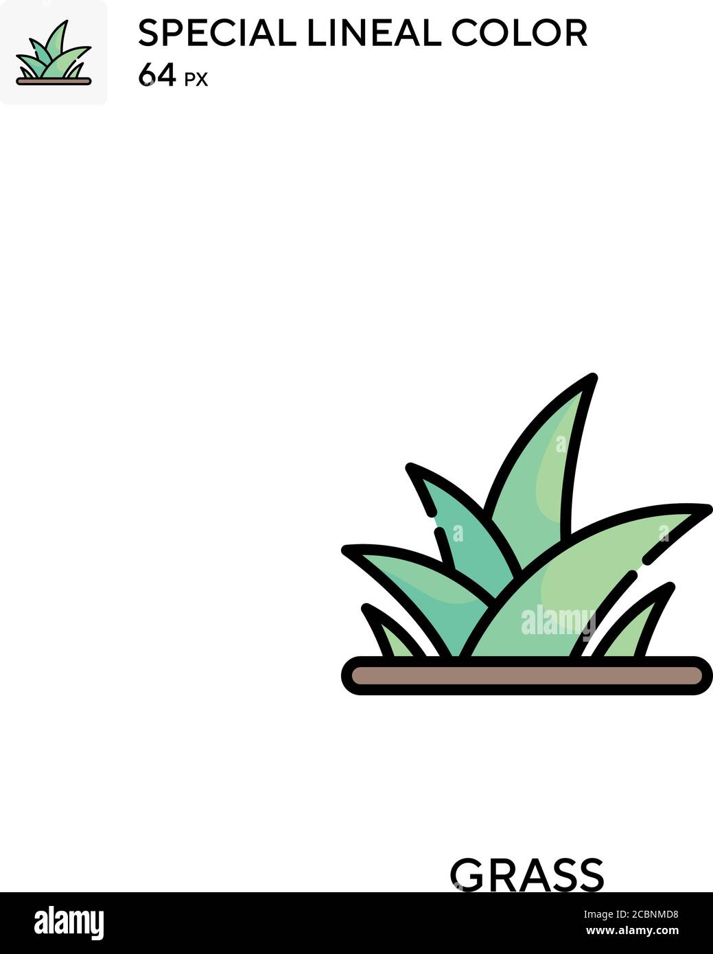 Grass Special lineal color vector icon. Grass icons for your business ...