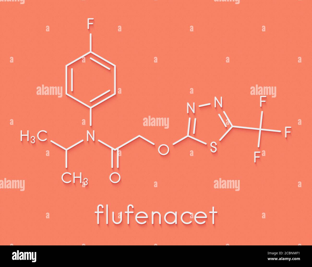 Flufenacet herbicide molecule. Skeletal formula Stock Photo - Alamy