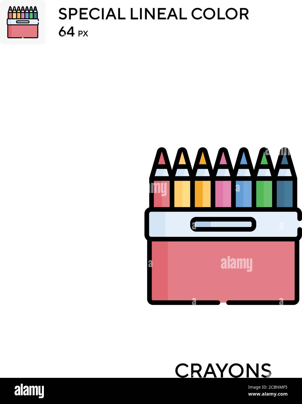 Crayons Special lineal color vector icon. Crayons icons for your ...