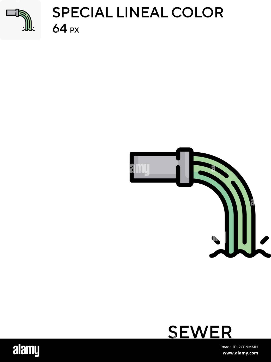 Sewer Special lineal color vector icon. Sewer icons for your business ...