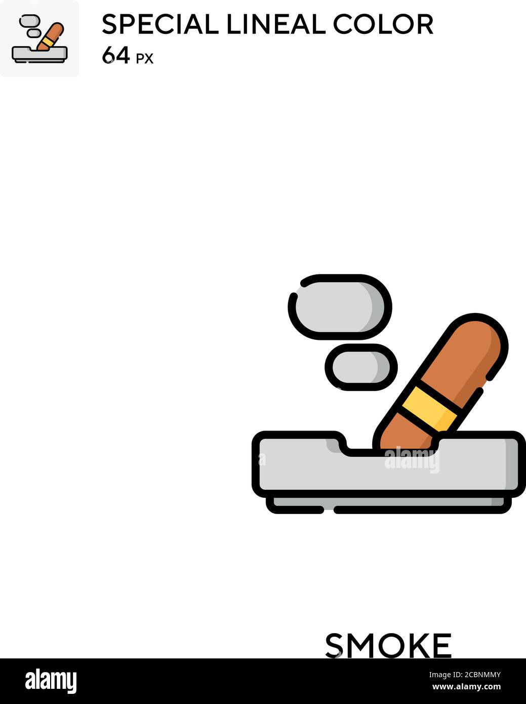 Smoke Special lineal color vector icon. Smoke icons for your business ...