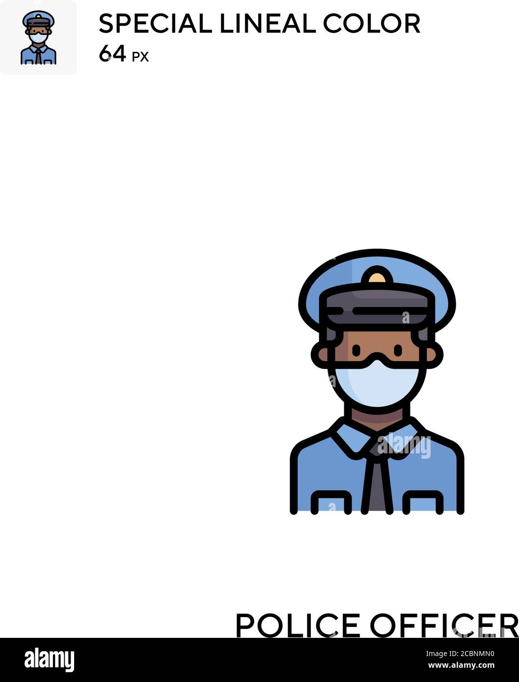 Police officer Special lineal color vector icon. Police officer icons ...