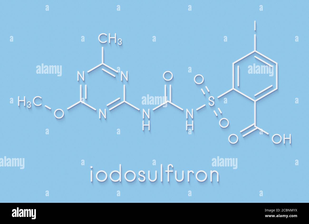 Iodosulfuron herbicide molecule. Skeletal formula Stock Photo - Alamy