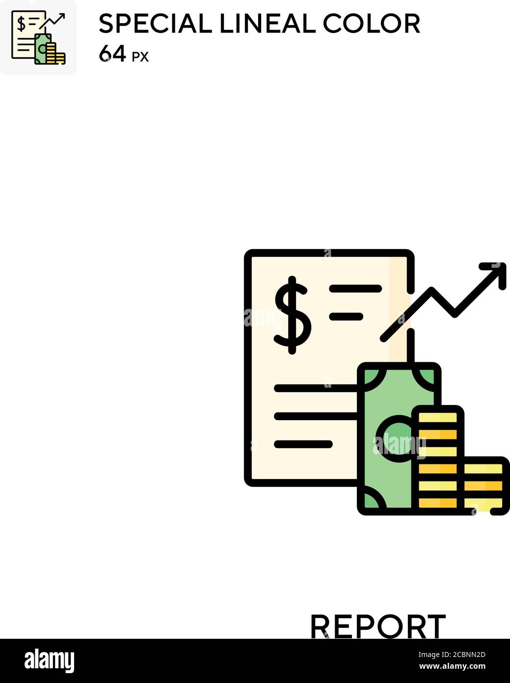 Report Special lineal color vector icon. Report icons for your business ...