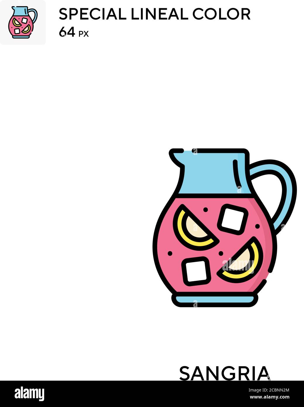 Sangria Special lineal color vector icon. Sangria icons for your ...