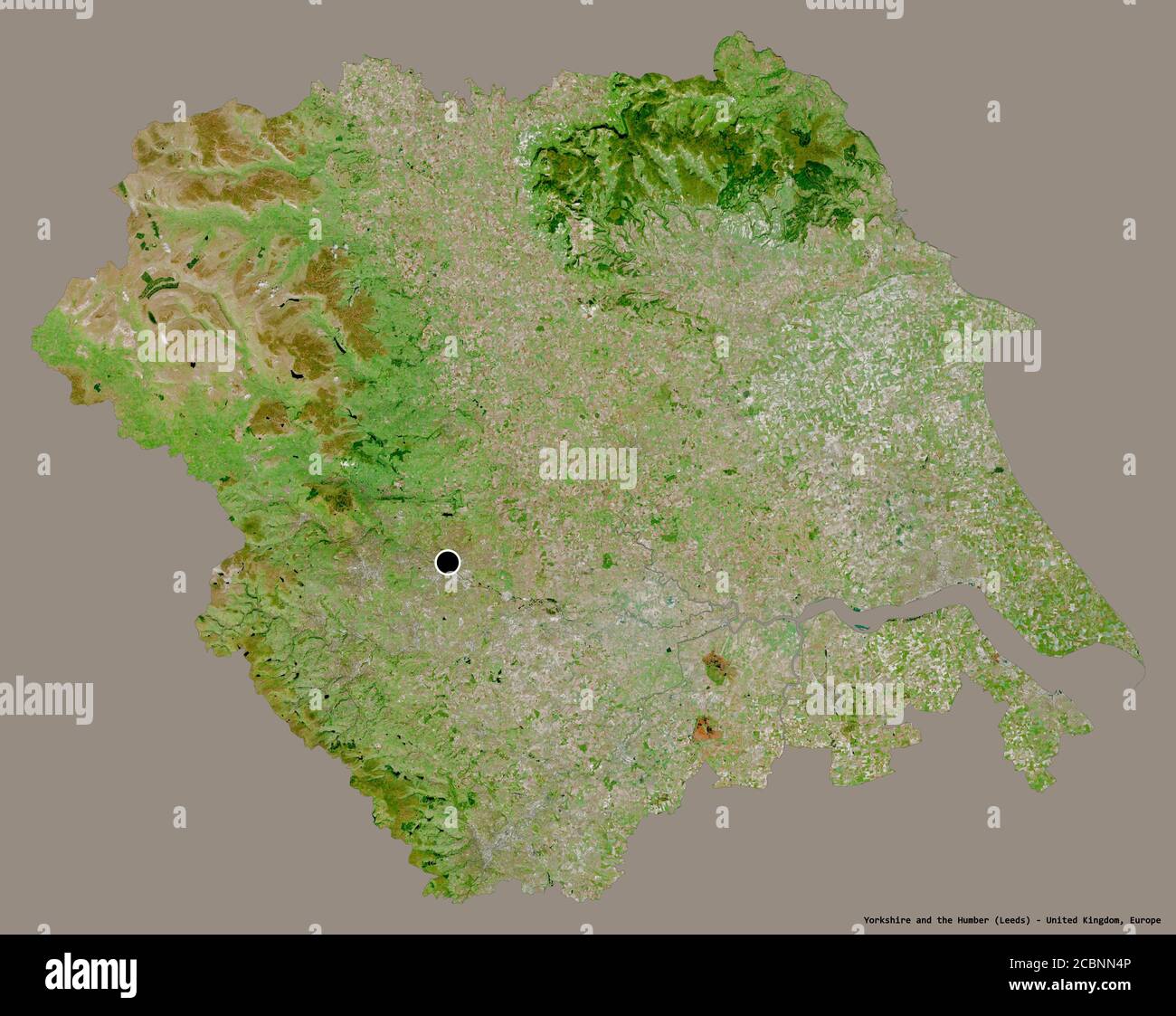 Shape of Yorkshire and the Humber, region of United Kingdom, with its ...