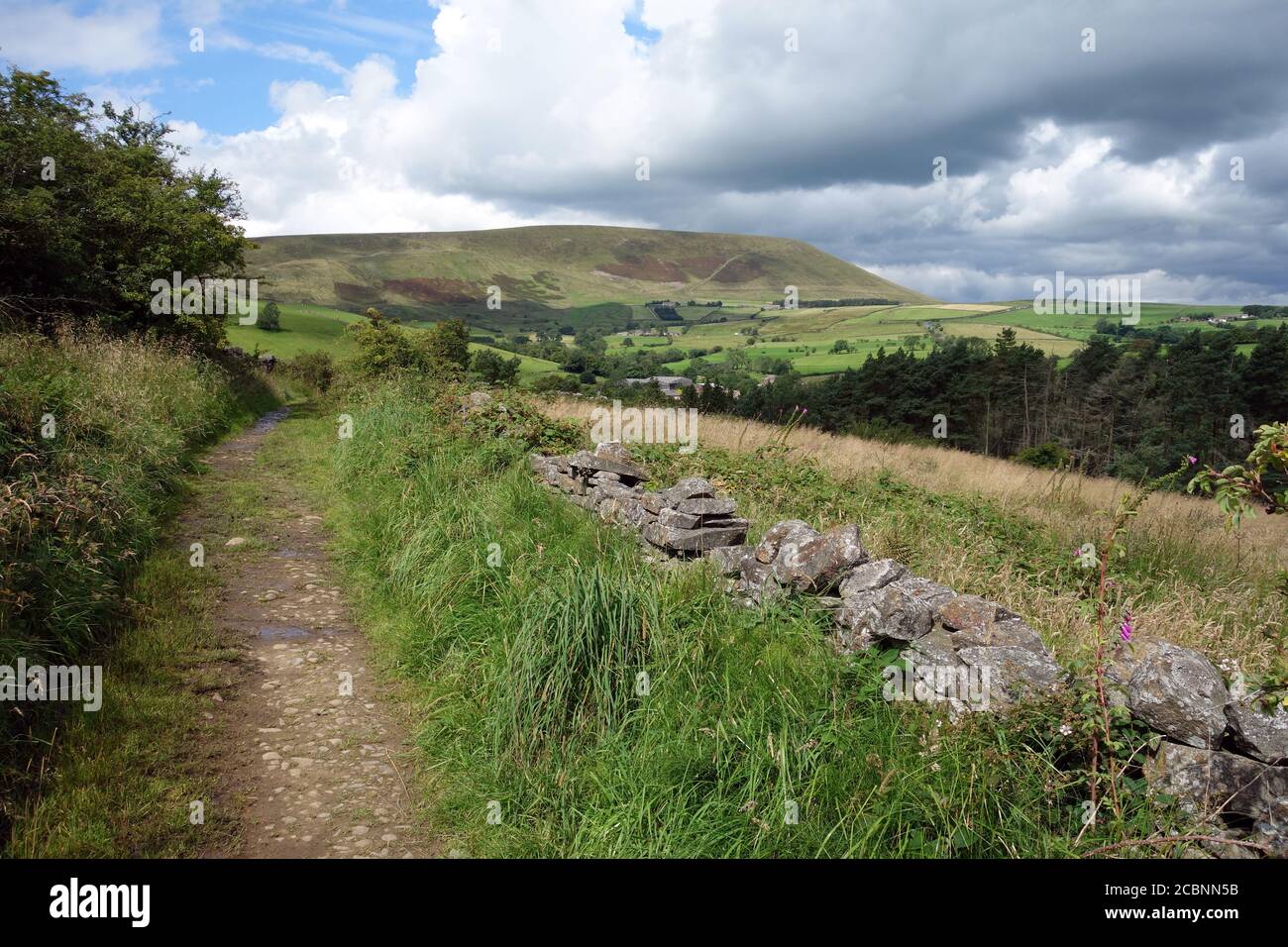 Pendle Hill from the Old Road to Barley from Roughlee in Pendle ...