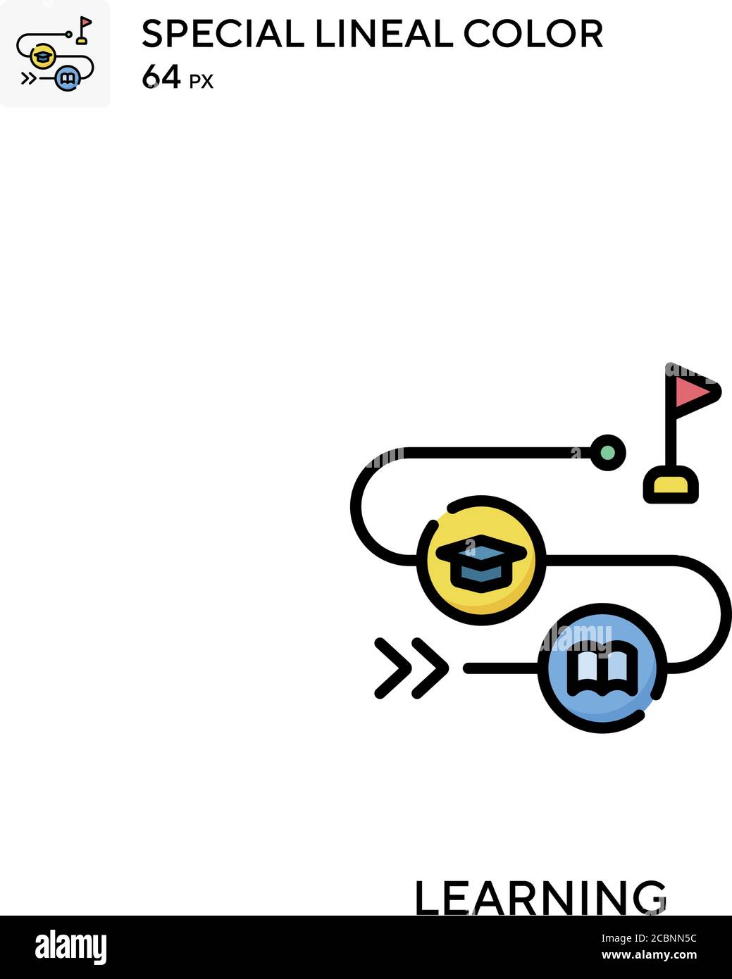 Learning Special lineal color vector icon. Learning icons for your ...