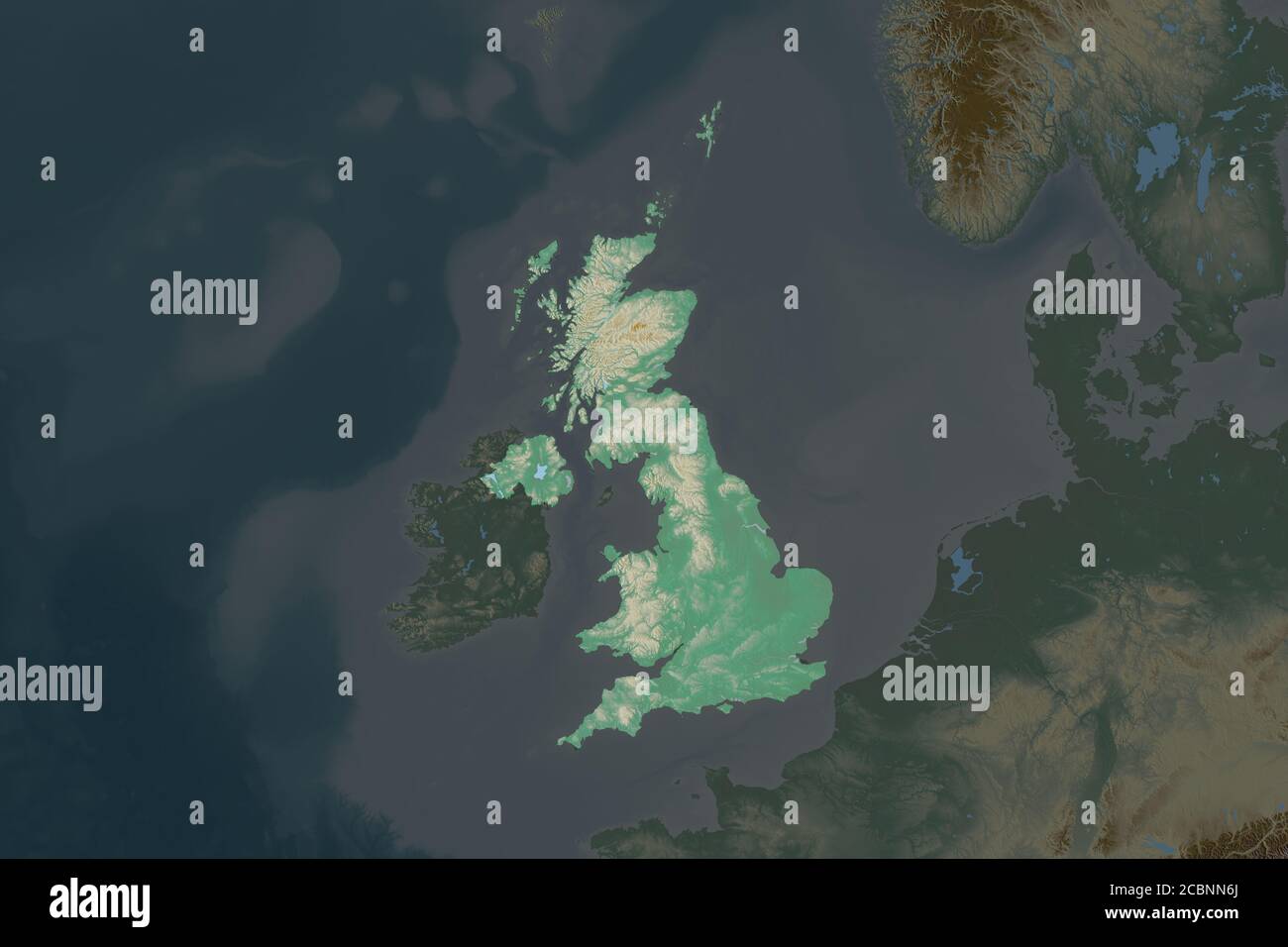 Shape of United Kingdom separated by the desaturation of neighboring ...