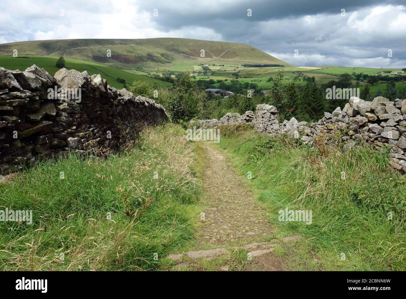 Pendle Hill from the Old Road to Barley from Roughlee in Pendle ...