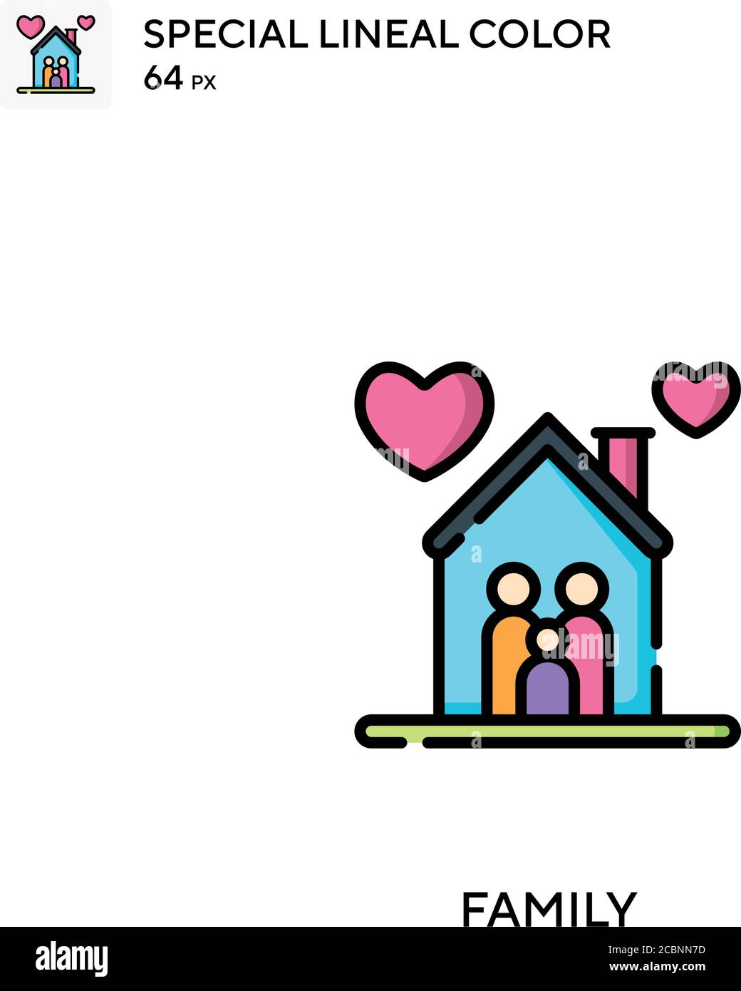 Family Special lineal color vector icon. Family icons for your business ...