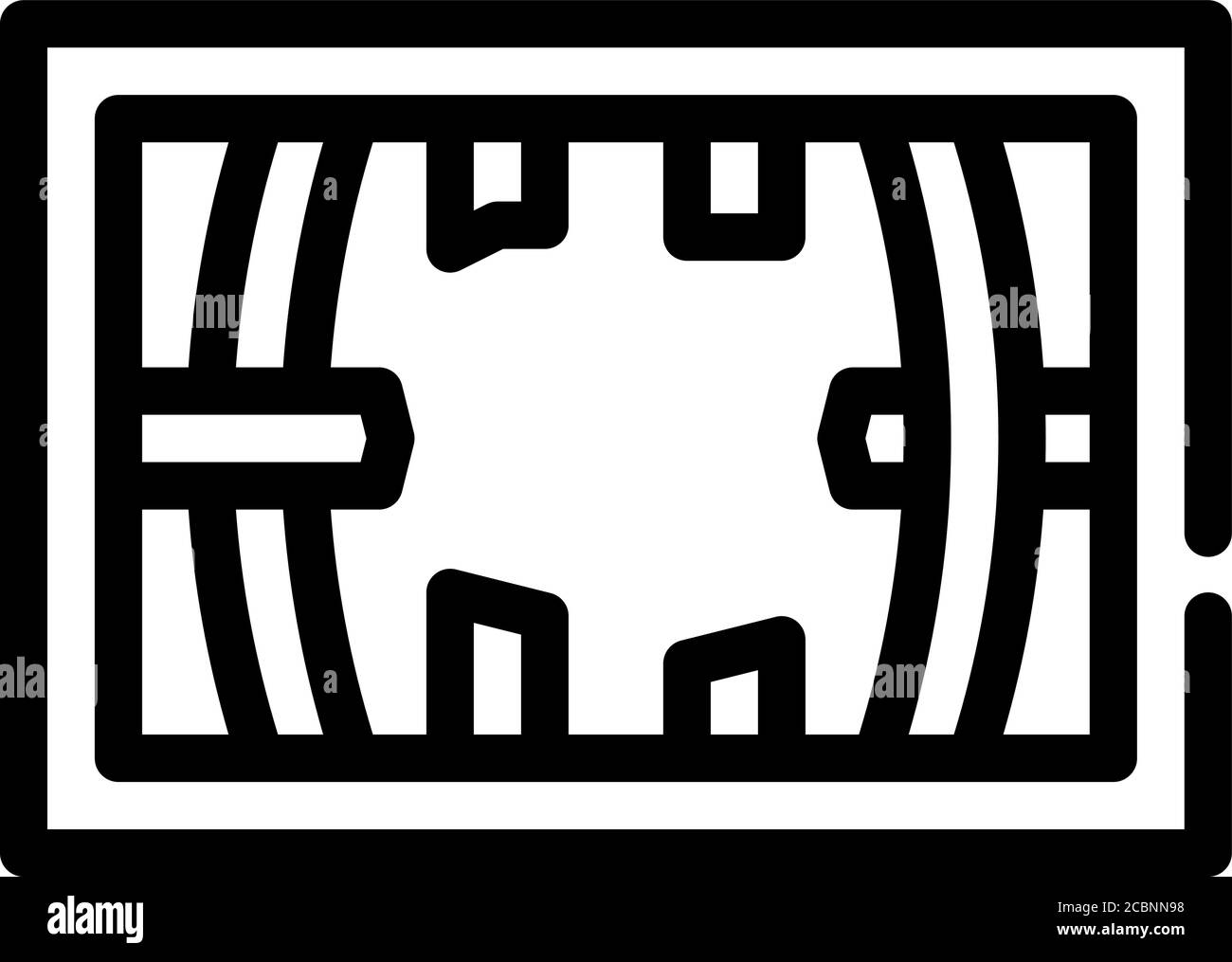 damaged cell window line icon vector illustration Stock Vector Image ...