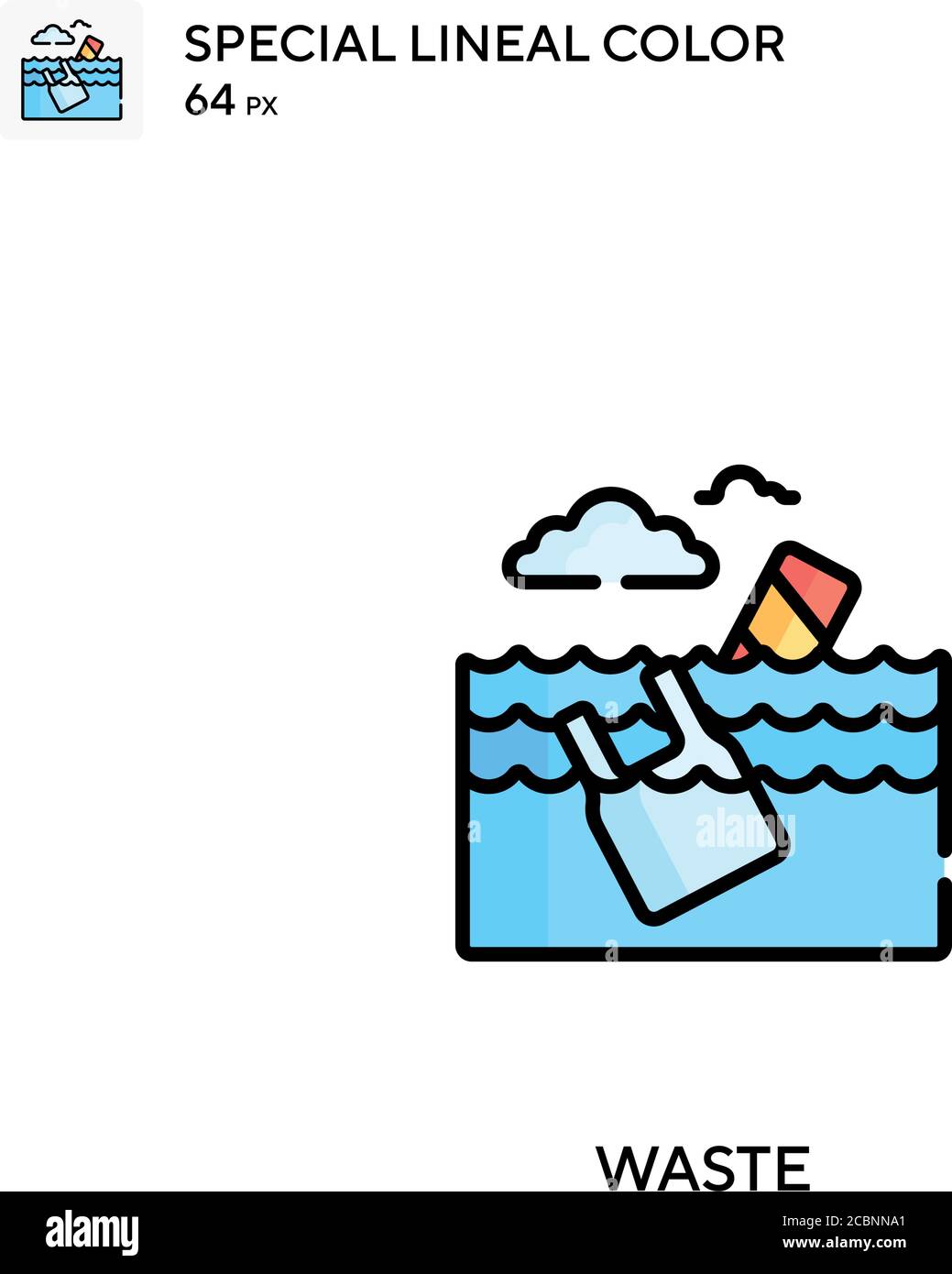 Waste Special lineal color vector icon. Waste icons for your business ...