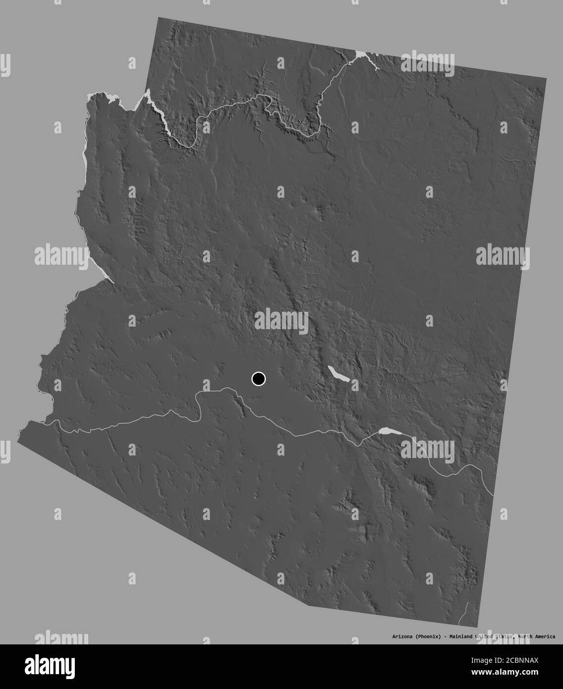 Arizona Map 3d Black and White Stock Photos & Images - Alamy