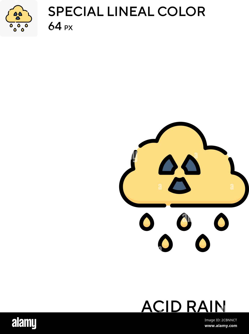 Acid rain Special lineal color vector icon. Acid rain icons for your ...