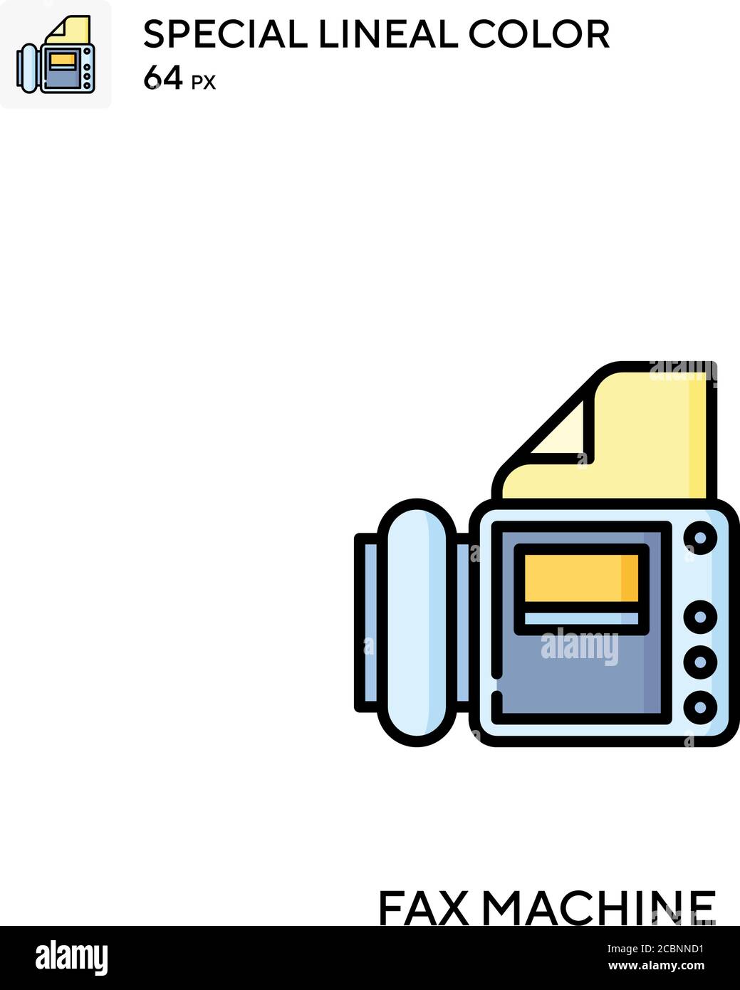 Fax machine Special lineal color vector icon. Fax machine icons for ...