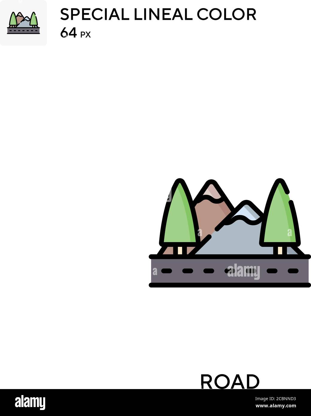 Road Special lineal color vector icon. Road icons for your business ...