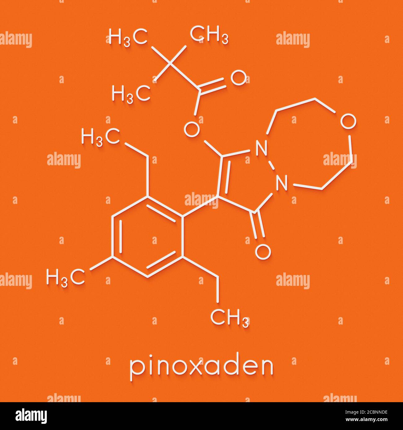 Pinoxaden herbicide molecule. Skeletal formula Stock Photo - Alamy