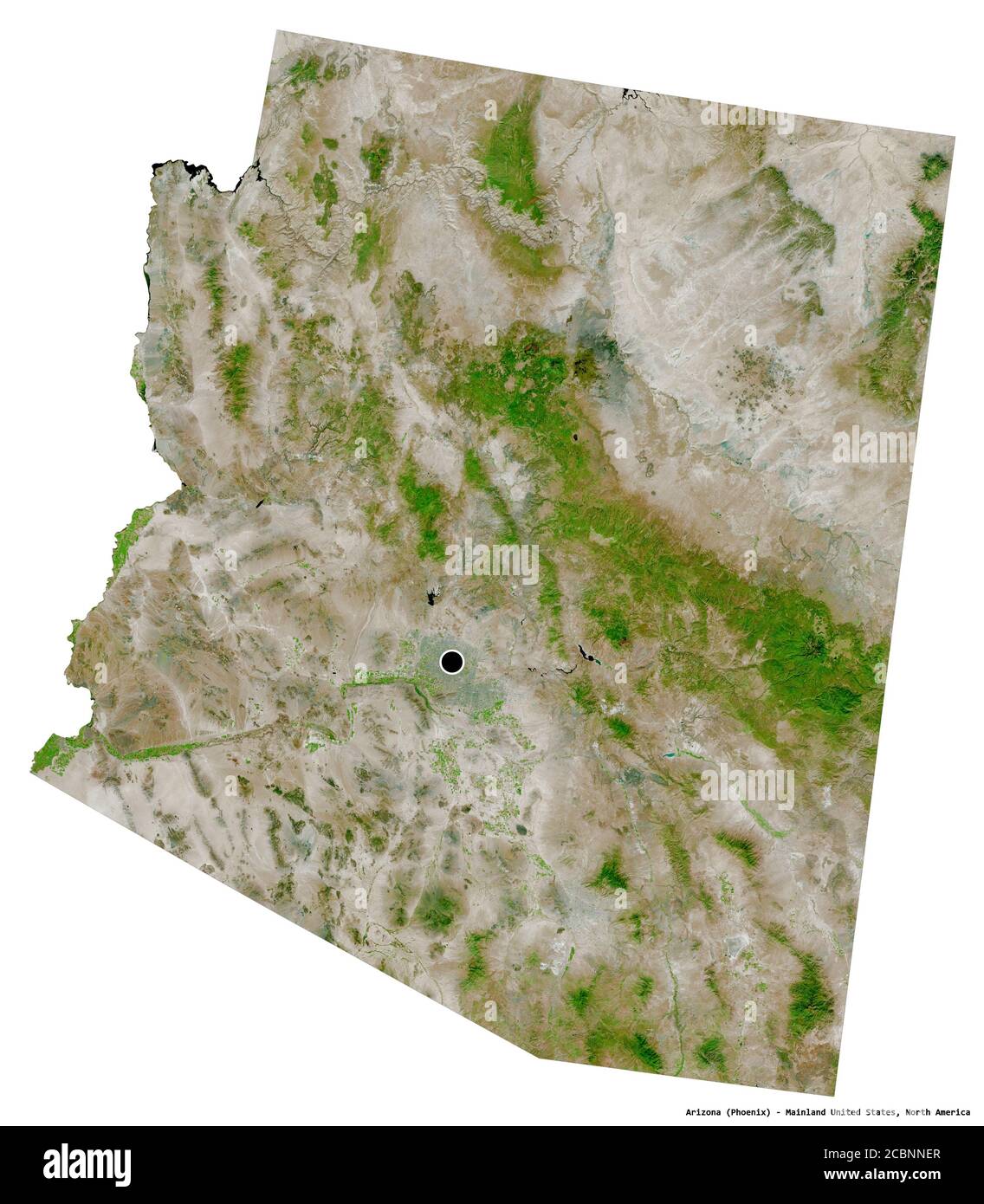 Map satellite geography arizona Cut Out Stock Images & Pictures - Alamy