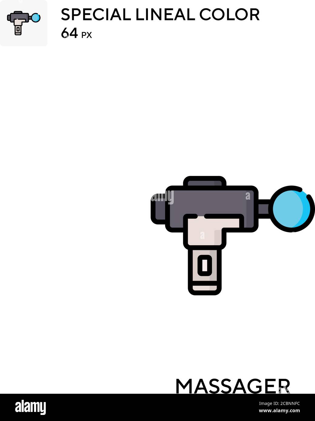 Massager Special lineal color vector icon. Massager icons for your ...