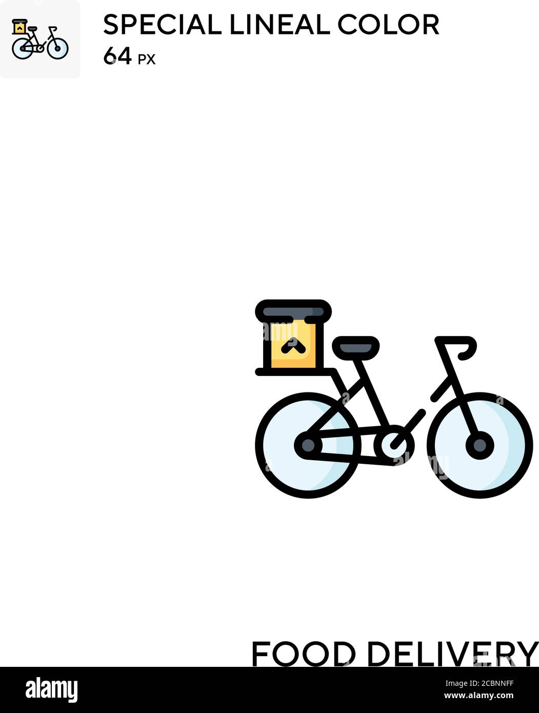 Food delivery Special lineal color vector icon. Food delivery icons for ...