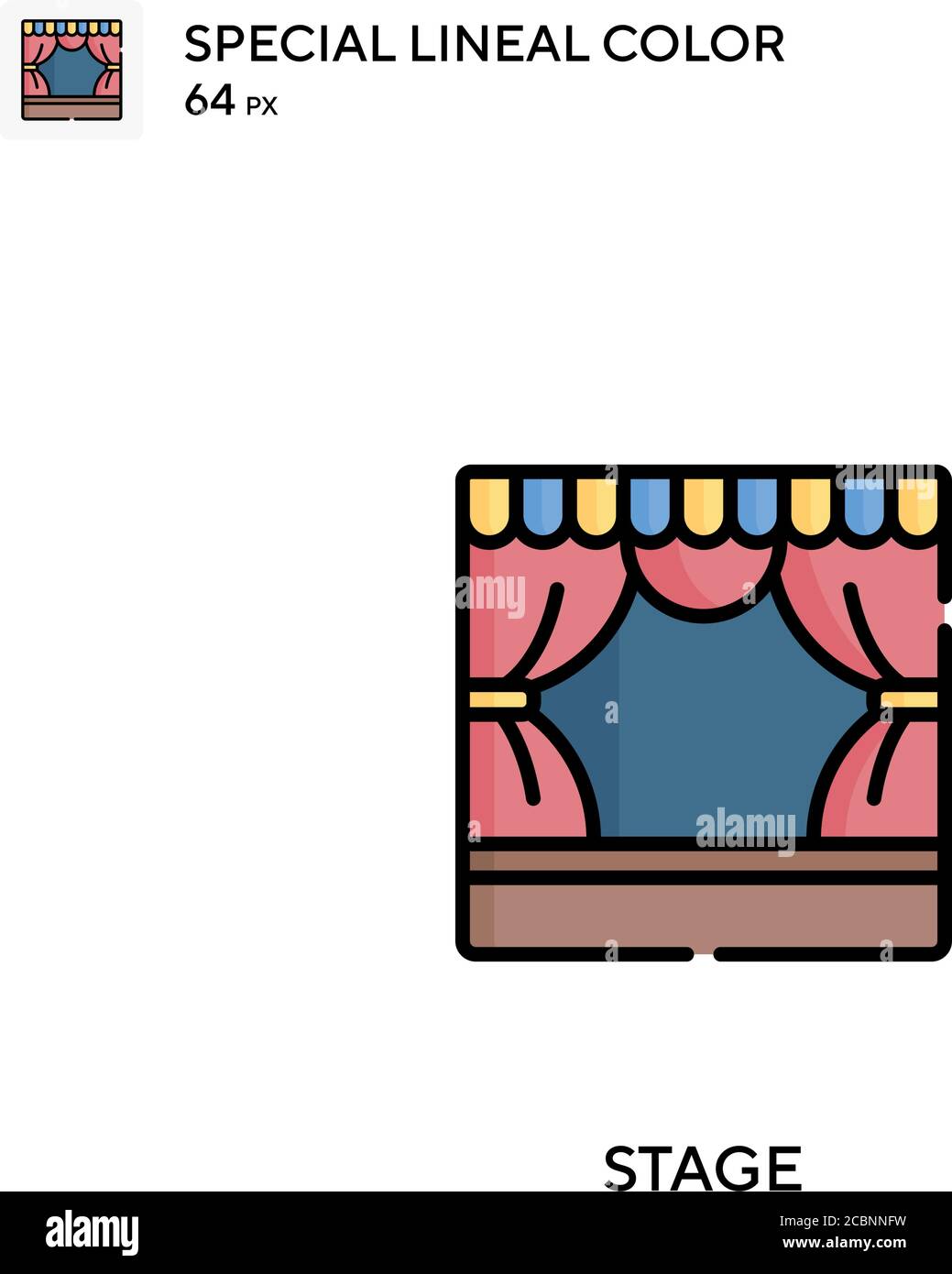 Stage Special lineal color vector icon. Stage icons for your business ...