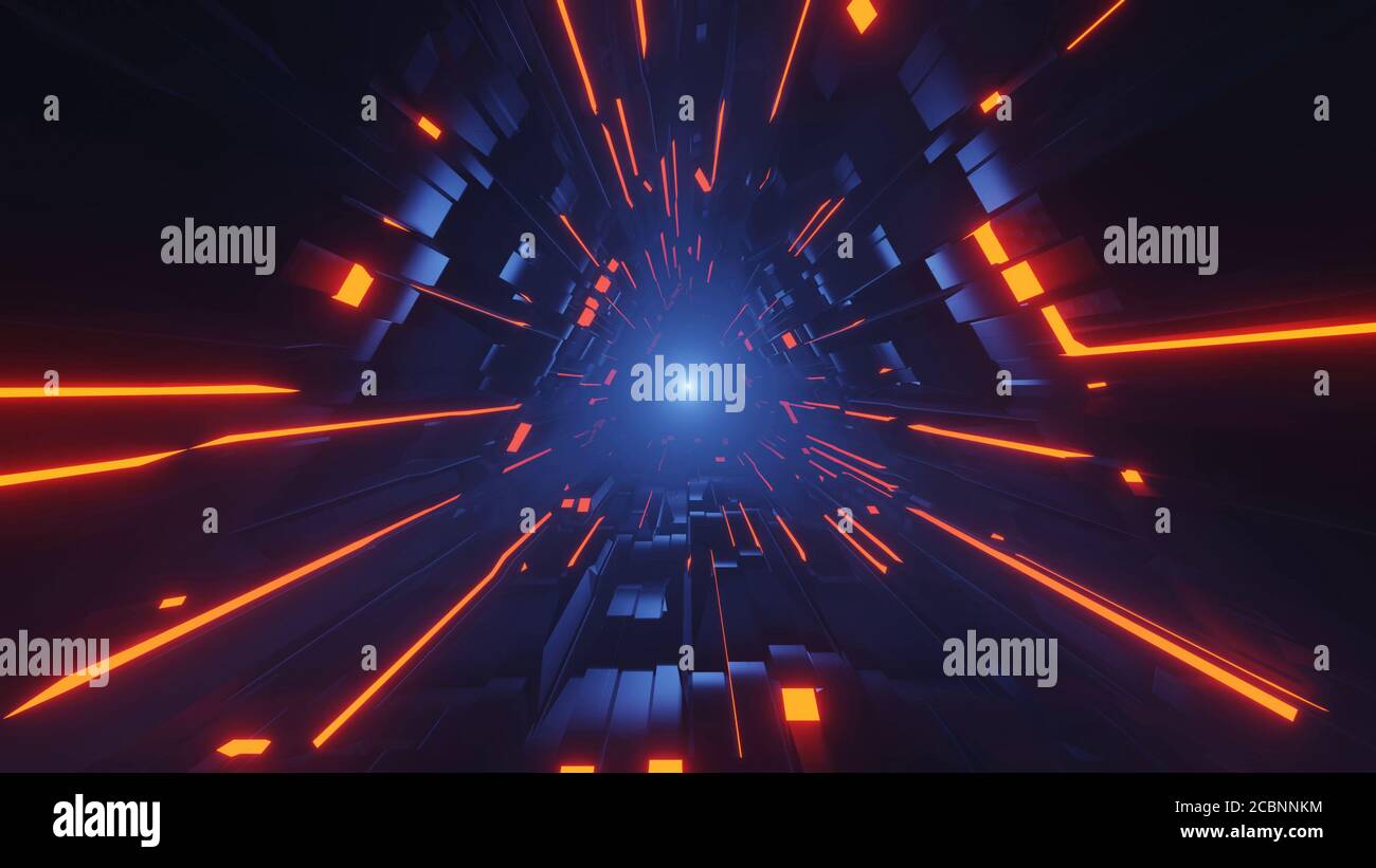Blazing Light Speed Dynamic Hyper Space 4k uhd 3d illustration ...