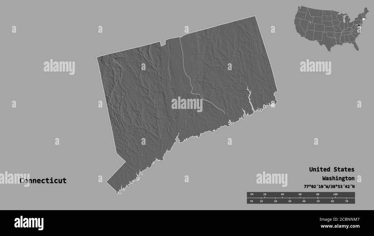 Ct map Black and White Stock Photos & Images - Alamy