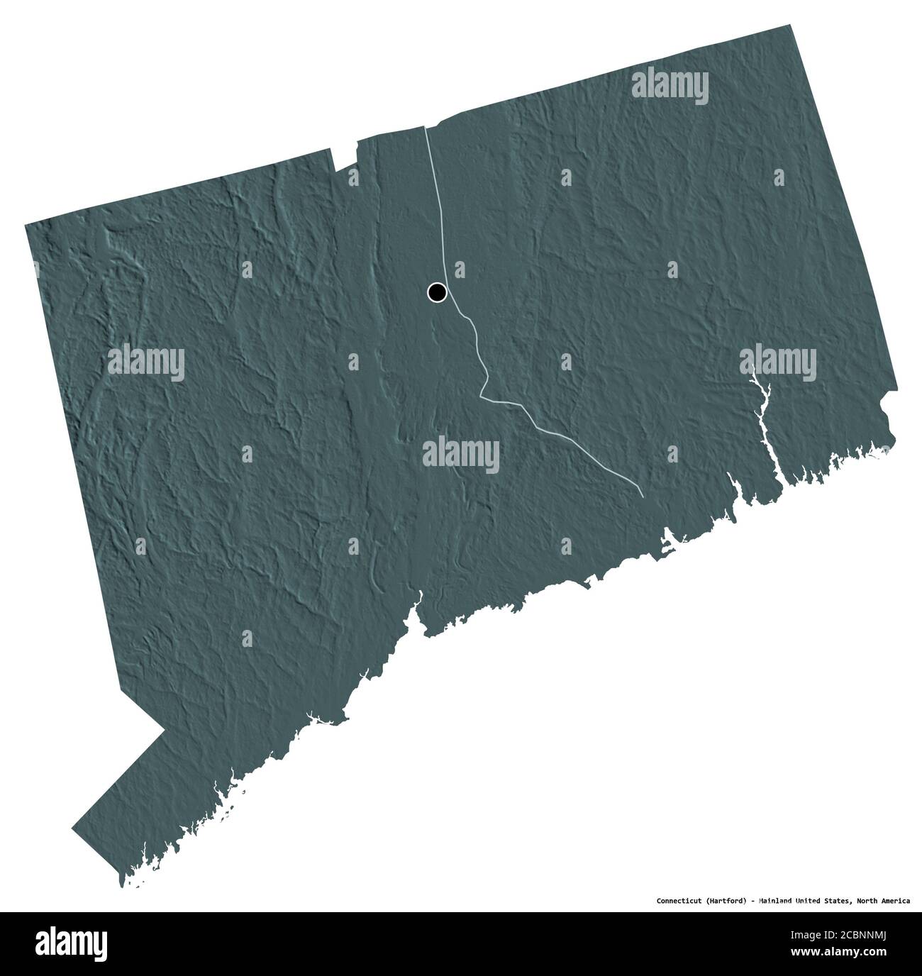 Connecticut elevation map Cut Out Stock Images & Pictures - Alamy