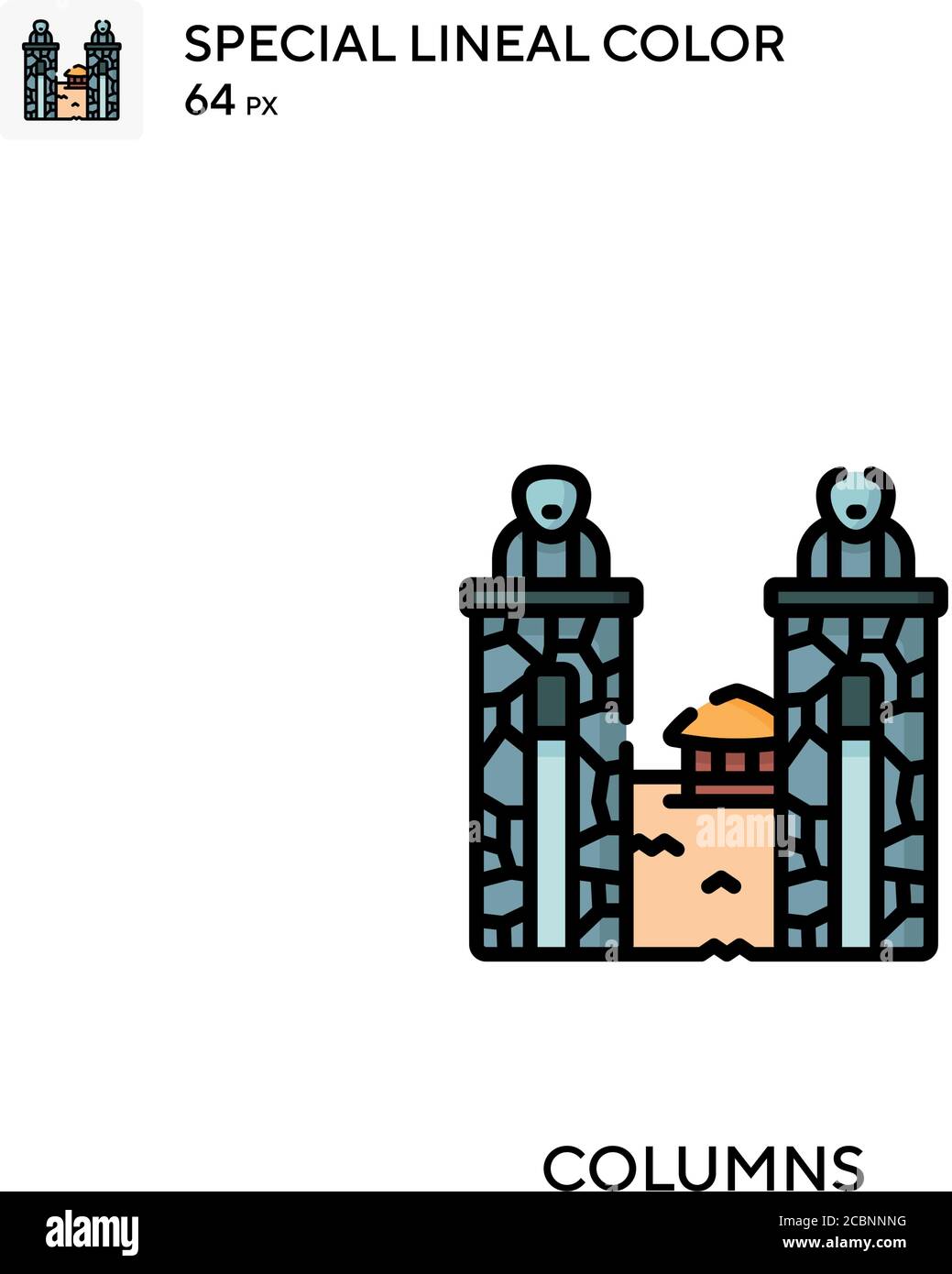 Columns Special lineal color vector icon. Columns icons for your ...