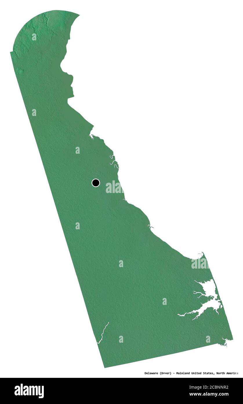 Delaware relief map hi-res stock photography and images - Alamy