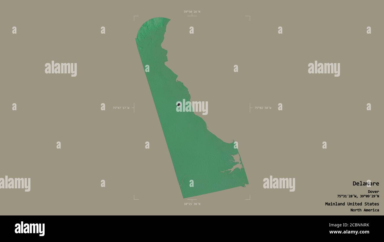 Delaware relief map hi-res stock photography and images - Alamy