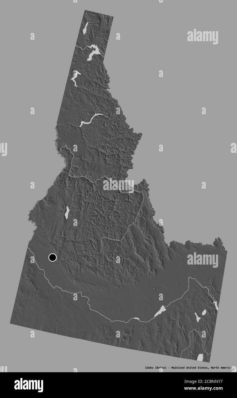 Boise on a map Black and White Stock Photos & Images - Alamy