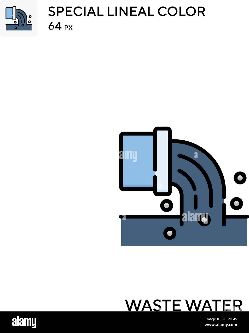 Waste water Special lineal color vector icon. Waste water icons for ...