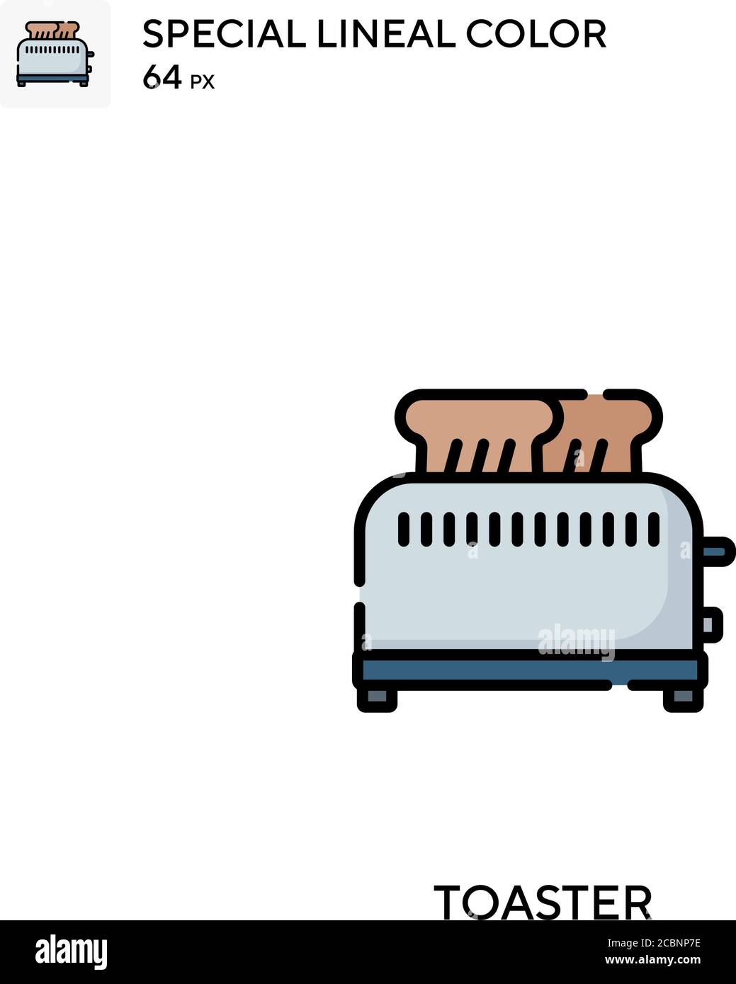 Toaster Special lineal color vector icon. Toaster icons for your ...