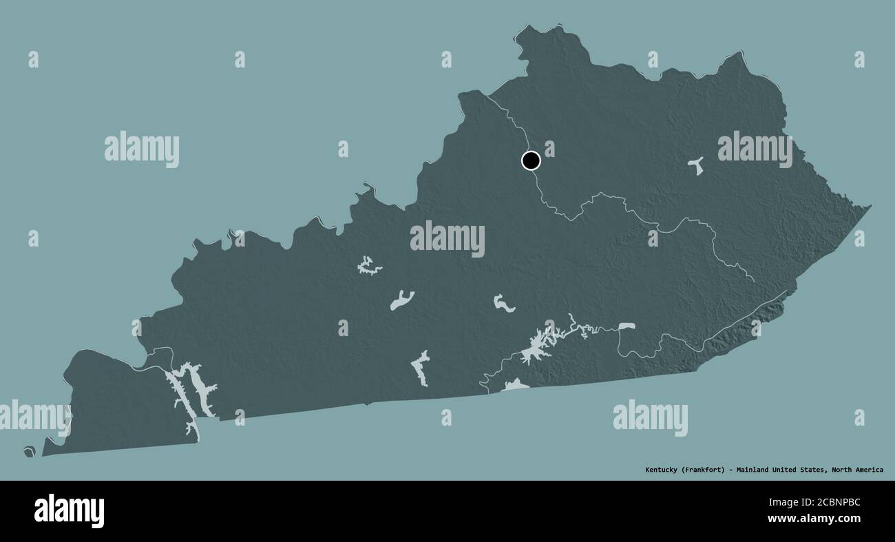 Kentucky elevation map hi-res stock photography and images - Alamy