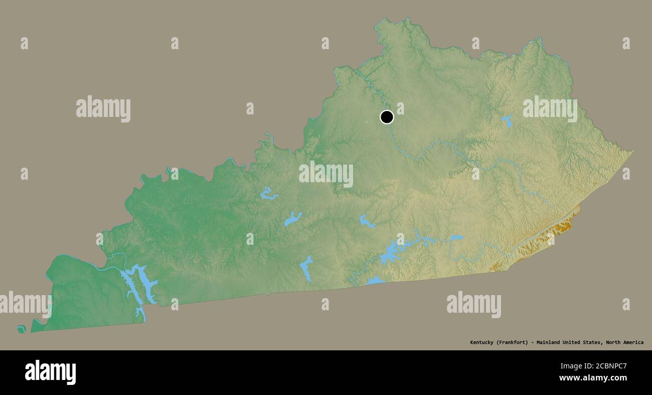 Kentucky relief map hi-res stock photography and images - Alamy