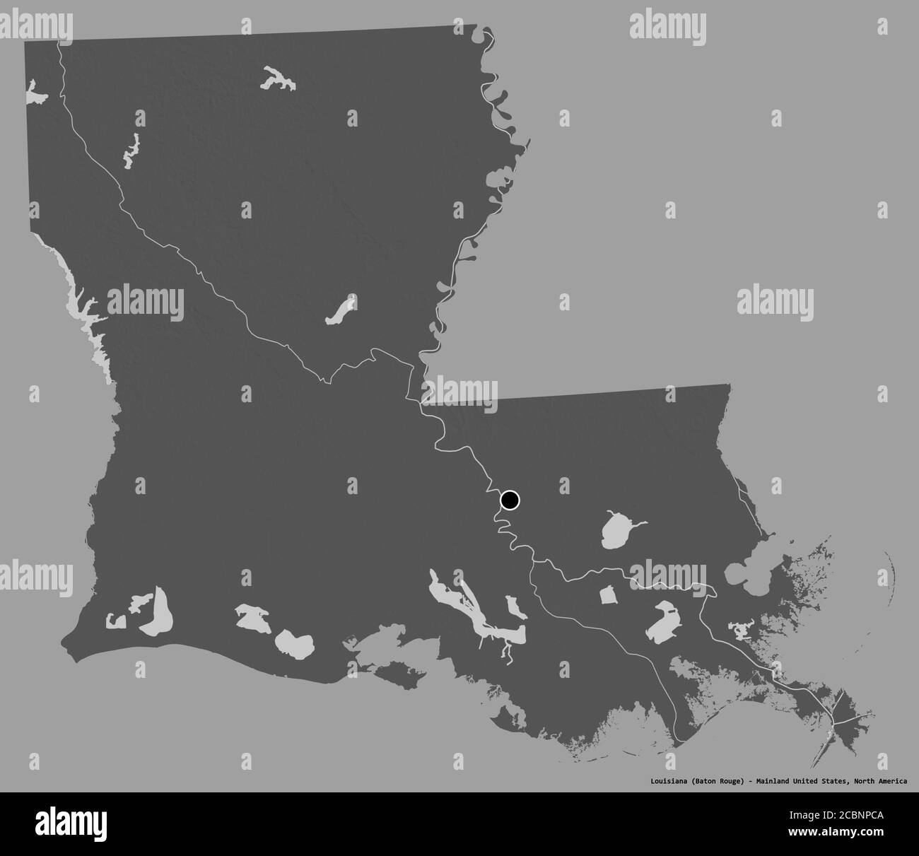 Baton rouge on a map Black and White Stock Photos & Images - Alamy