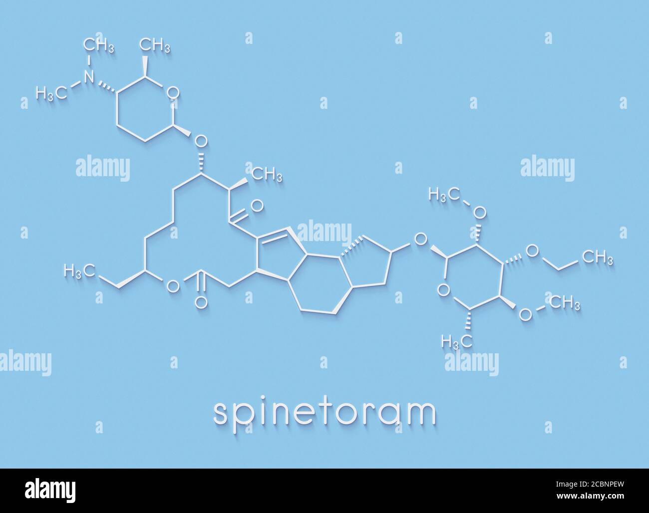 Spinetoram insecticide molecule. Skeletal formula Stock Photo - Alamy