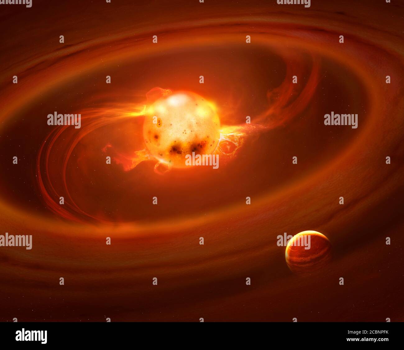 T Tauri Star TW Hya Stock Photo - Alamy