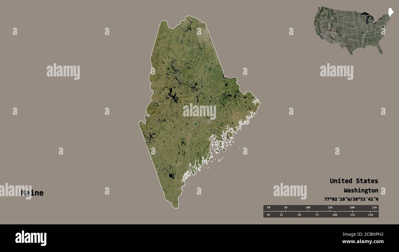 Map satellite geography maine hi-res stock photography and images - Alamy