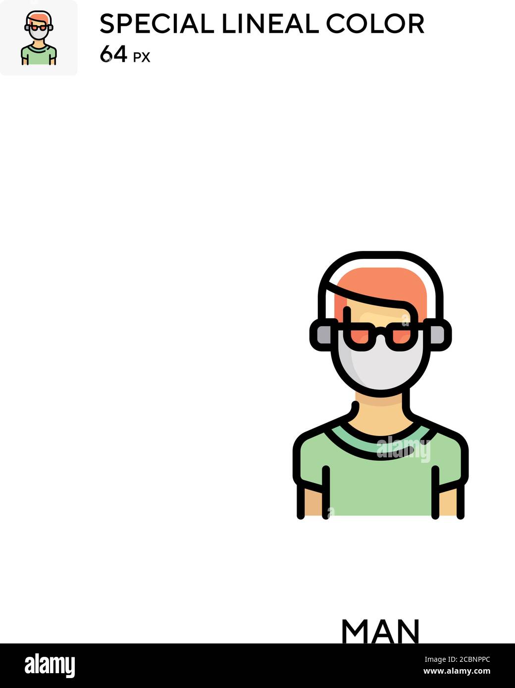 Man Special lineal color vector icon. Man icons for your business ...