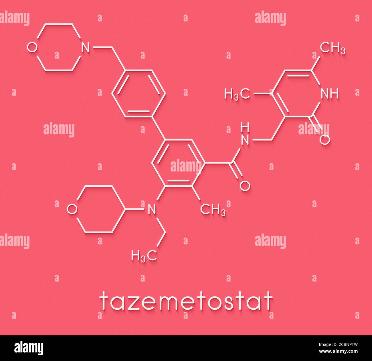Tazemetostat cancer drug molecule. Skeletal formula Stock Photo - Alamy