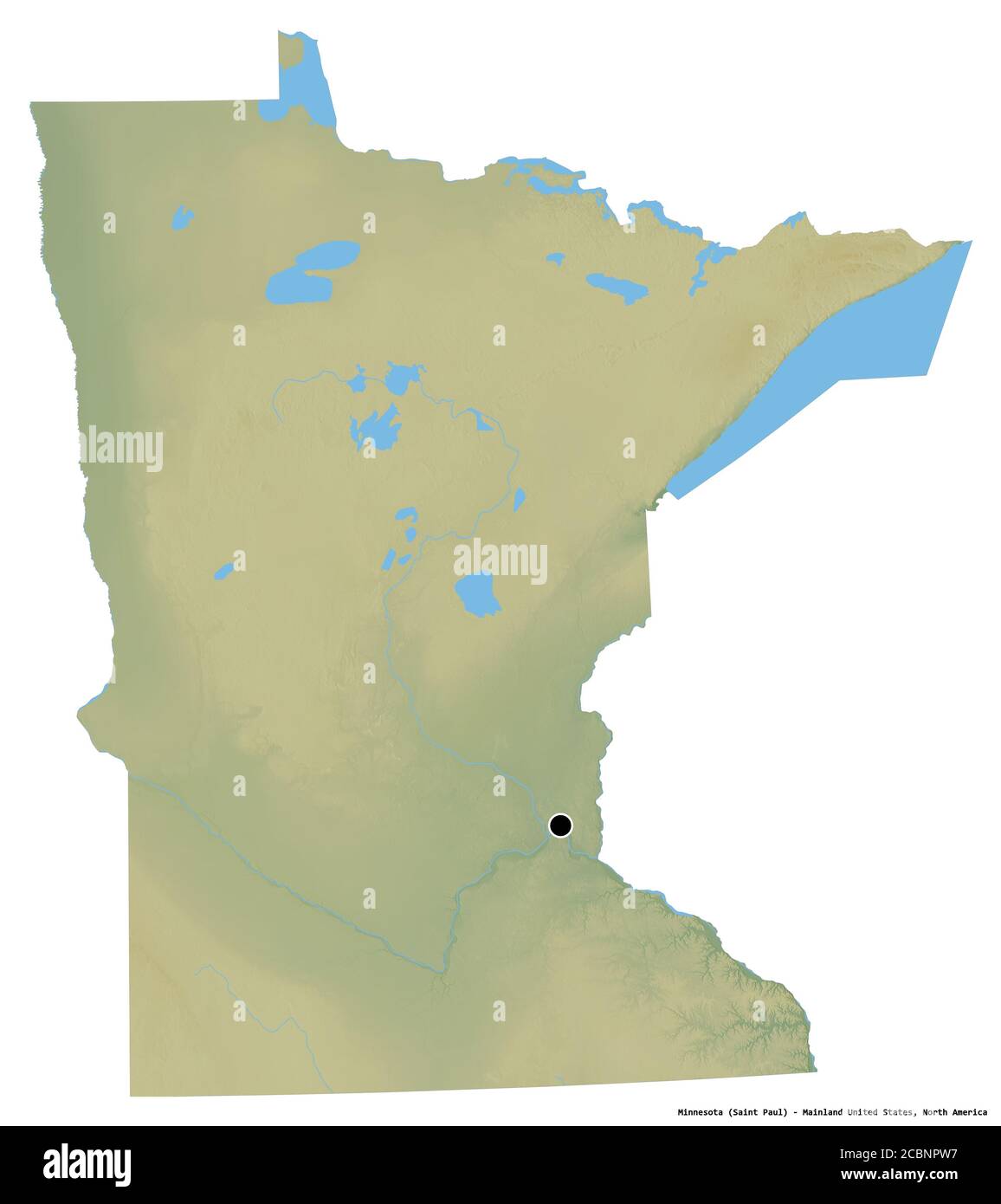 Shape of Minnesota, state of Mainland United States, with its capital ...