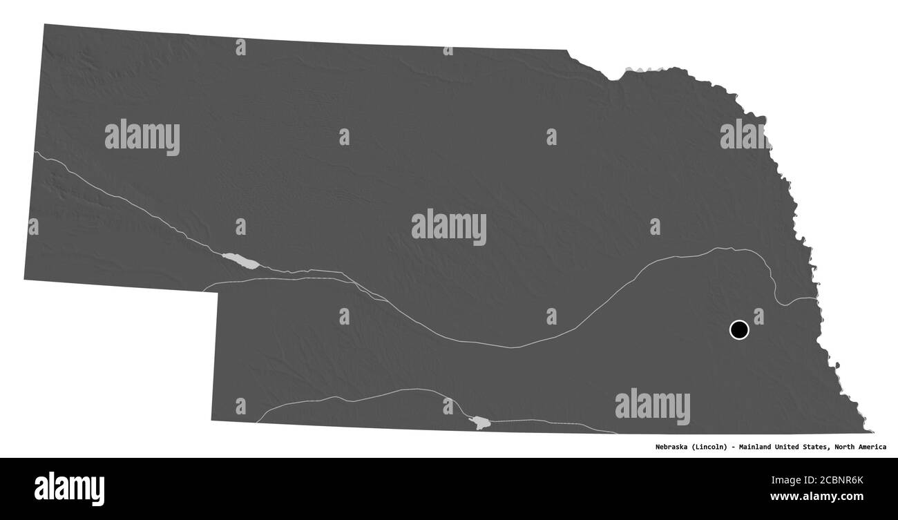 Map of nebraska territory Cut Out Stock Images & Pictures - Alamy