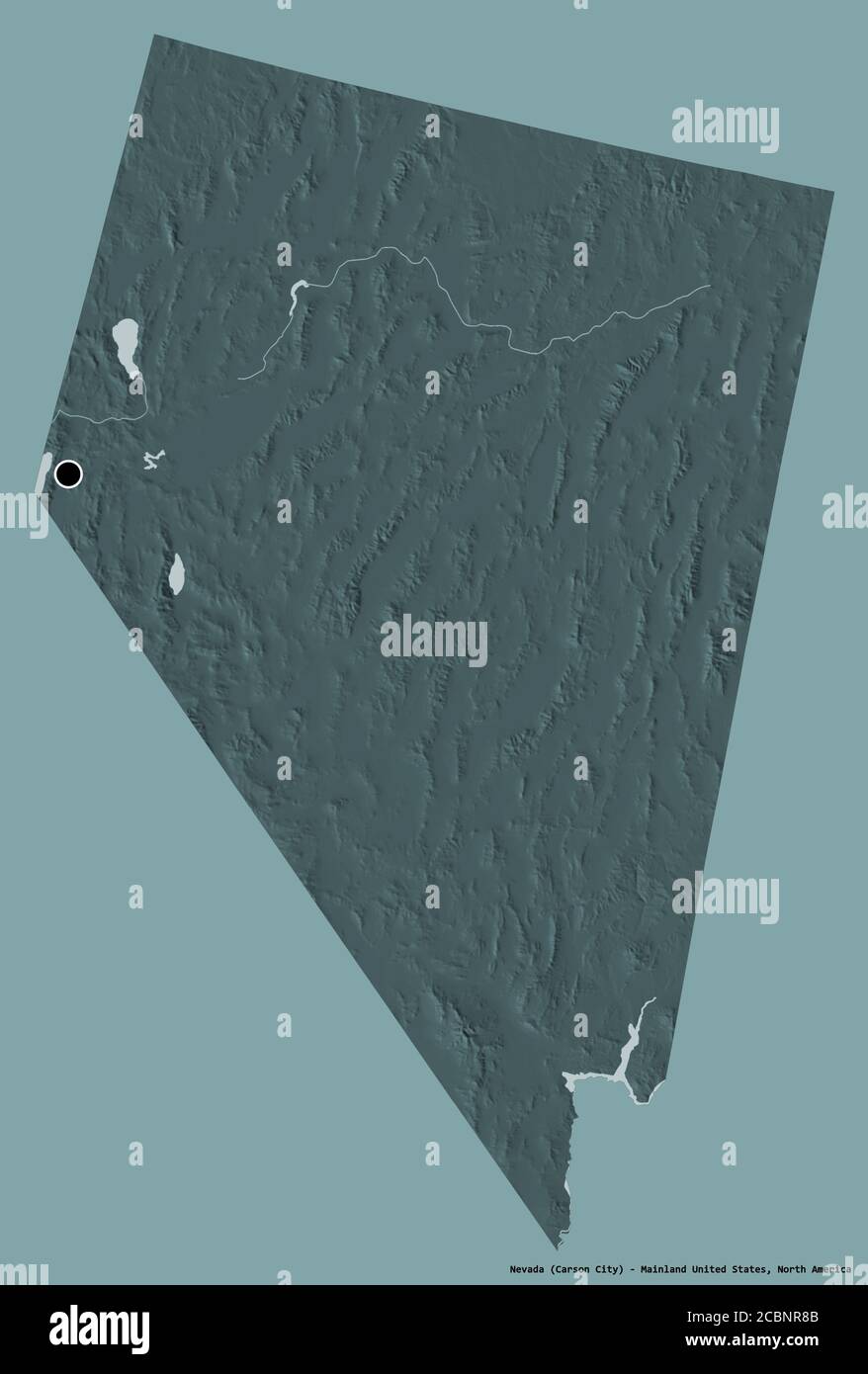 Nevada elevation map hi-res stock photography and images - Alamy