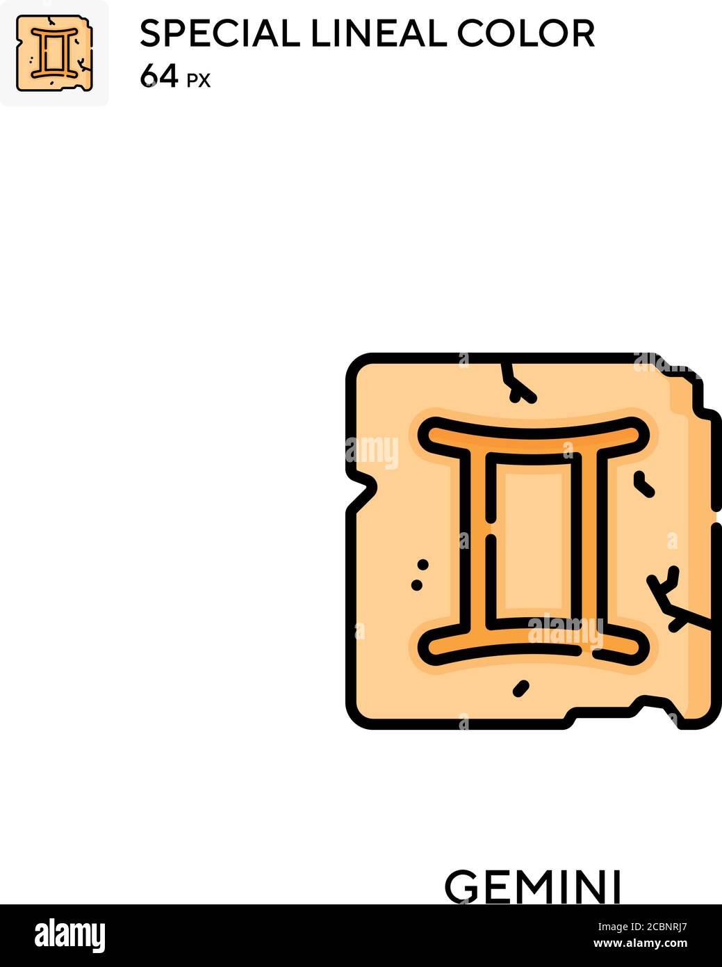 Gemini Special lineal color vector icon. Gemini icons for your business ...